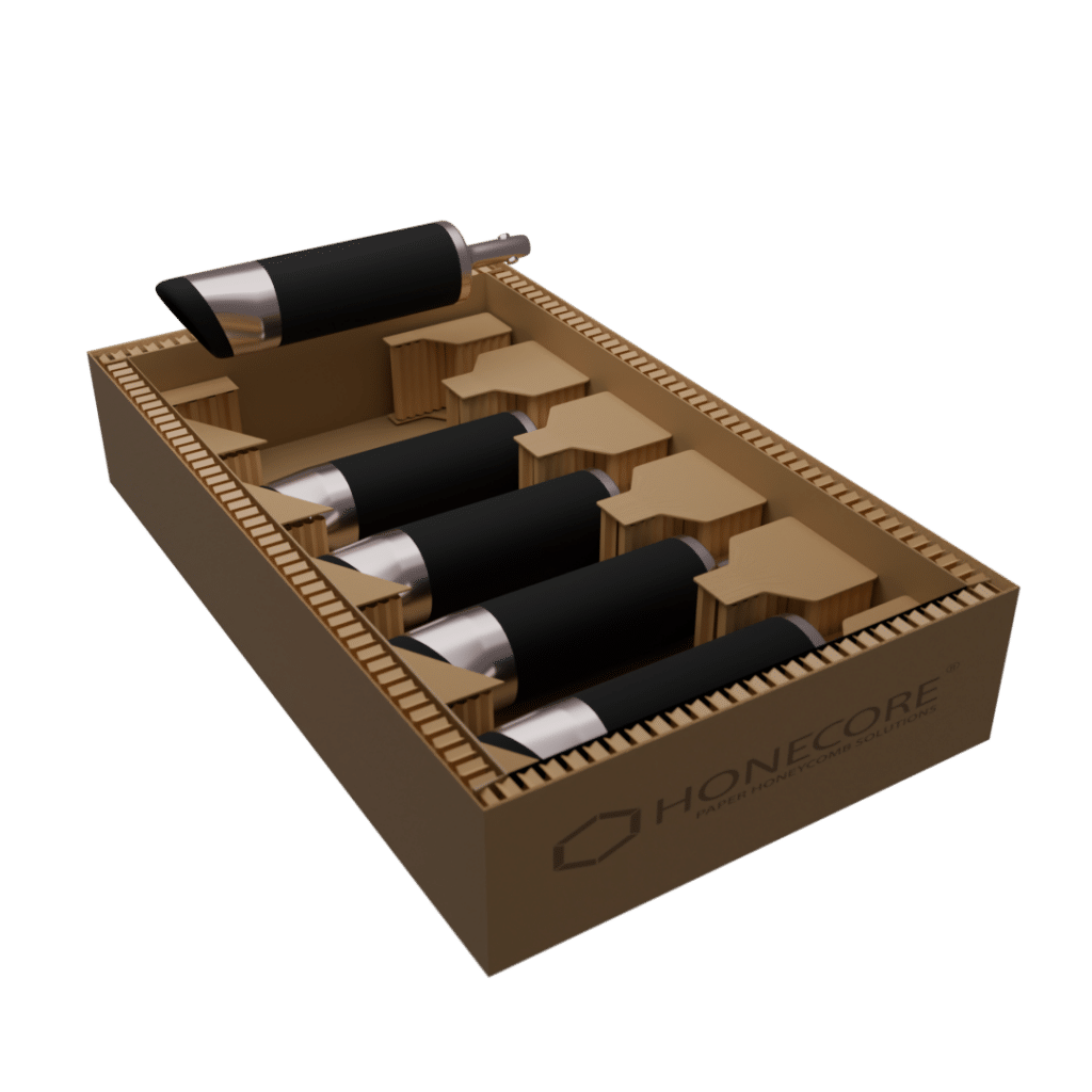 Paper Honeycomb Packaging For Mufflers | Honecore